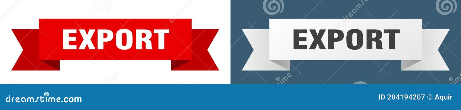Export Ribbon. Export Isolated Paper Sign. Banner Stock Vector ...