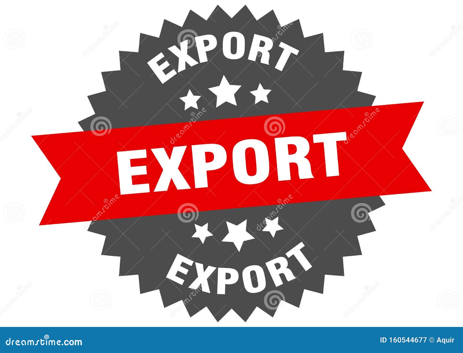 Export stock vector. Illustration of badge, sticker - 160544677