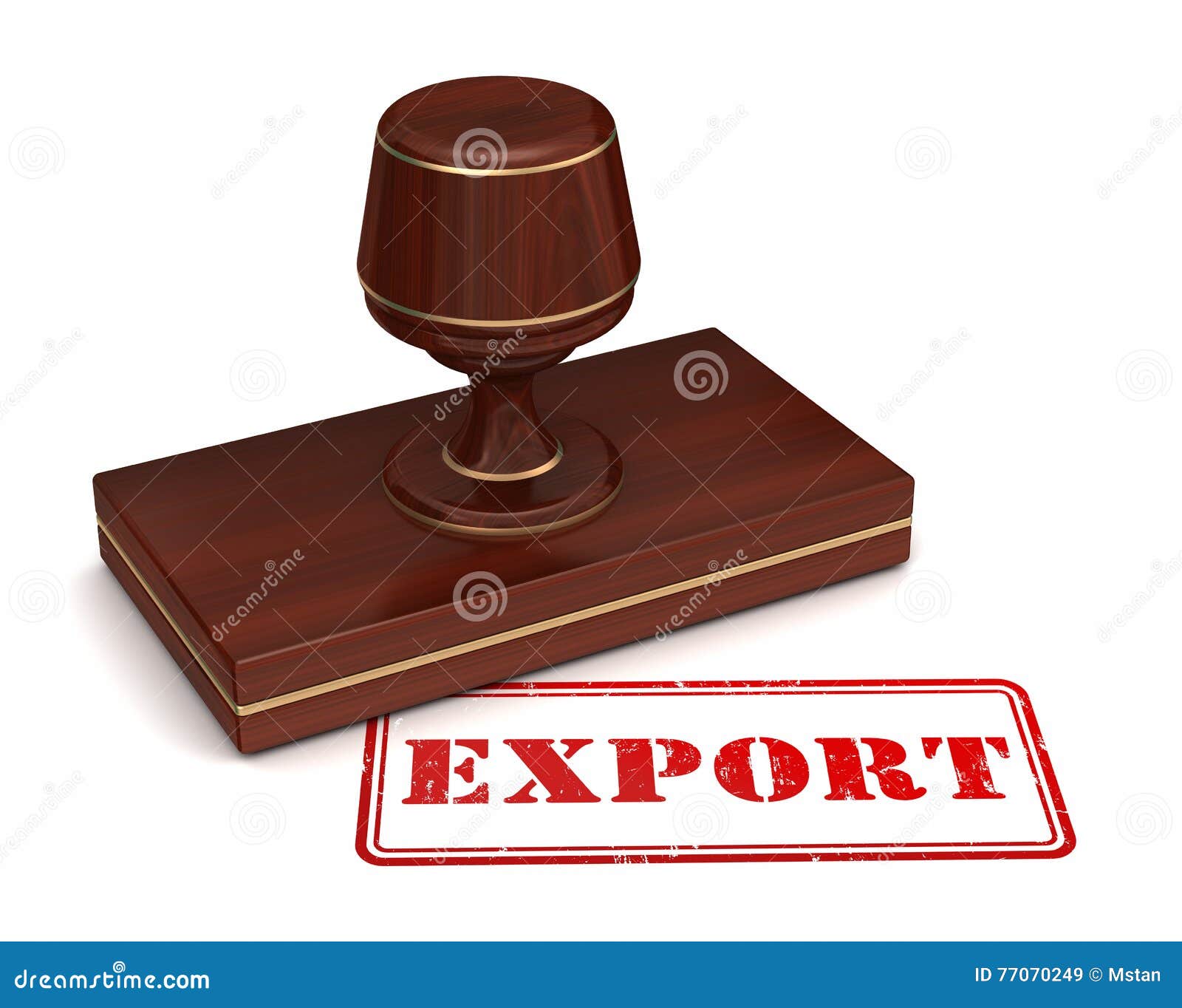 Export Stamp Concept 3d Illustration Stock Illustration - Illustration ...