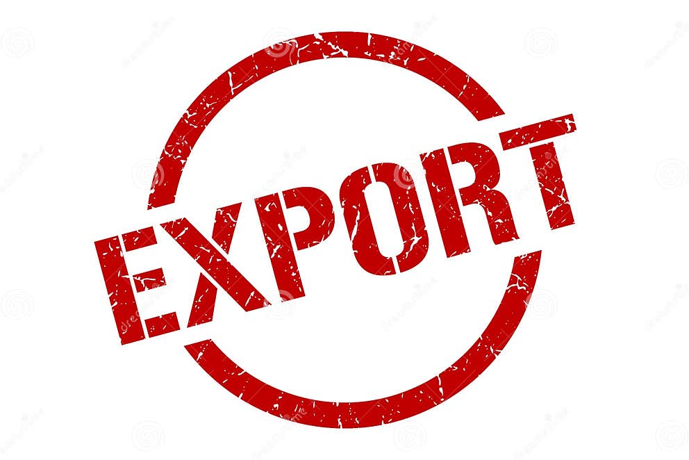 Export stamp stock vector. Illustration of circle, round - 136960414