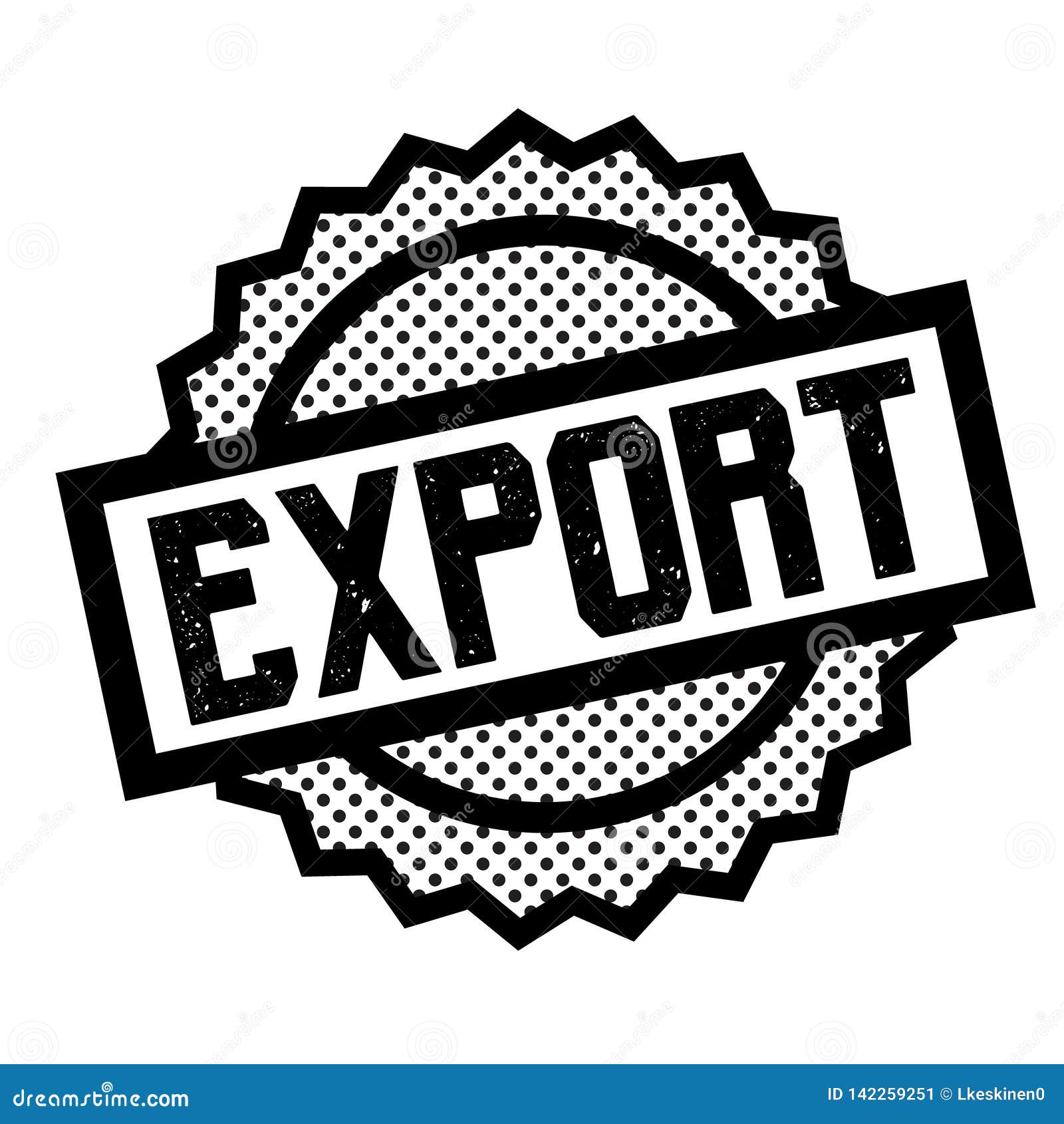Export stamp on white stock vector. Illustration of exporting - 142259251