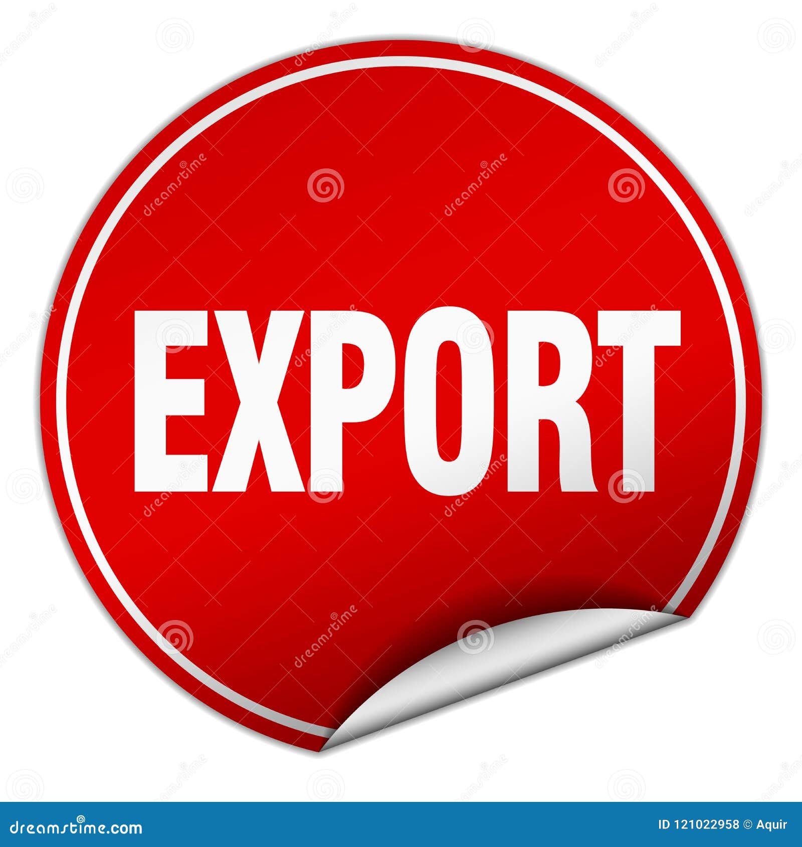 Export sticker stock vector. Illustration of sign, seal - 121022958