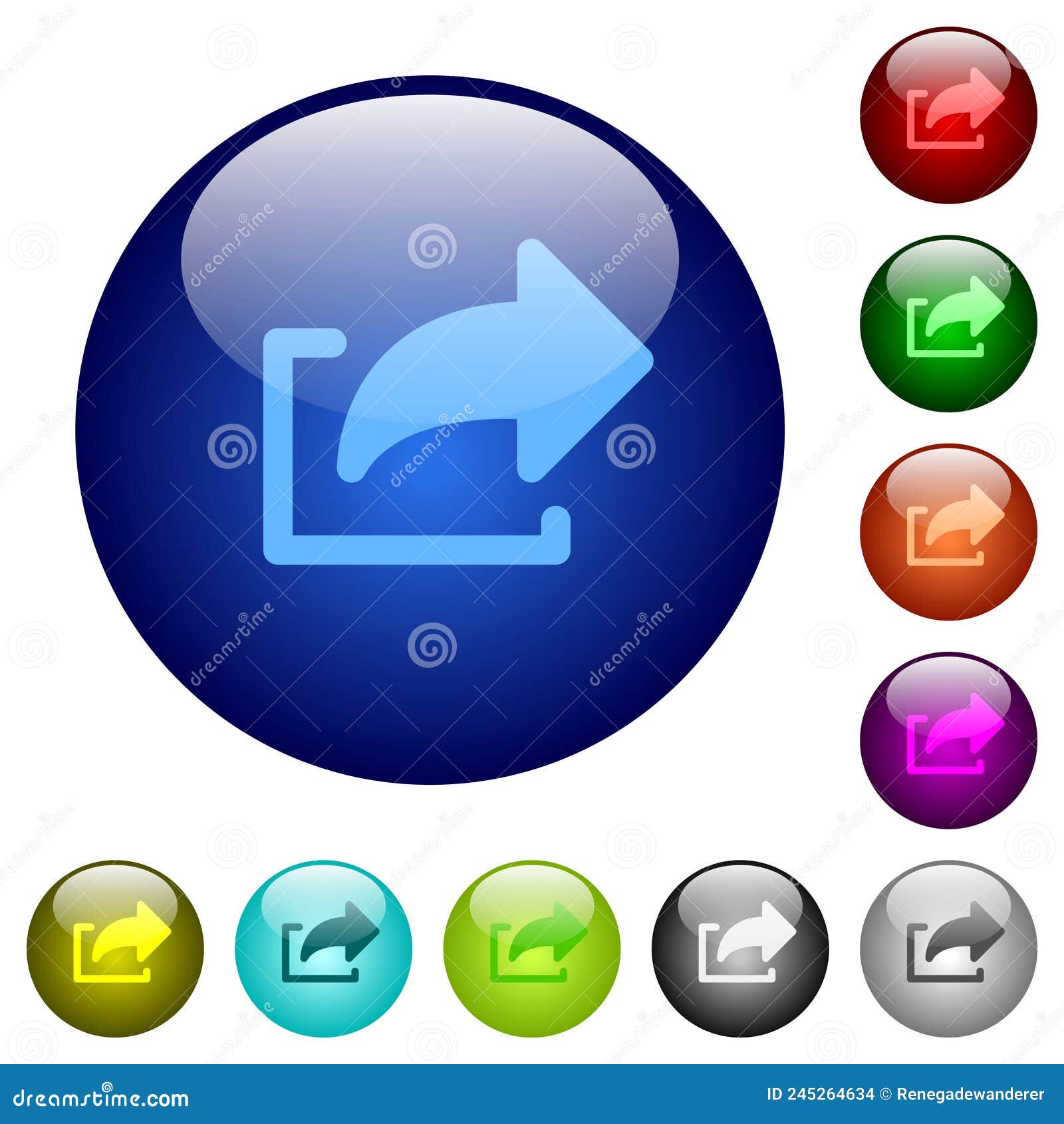 Export Symbol Solid Color Glass Buttons Stock Vector - Illustration of ...