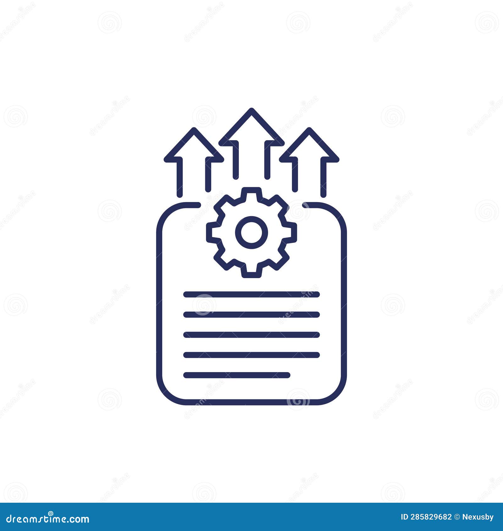 Export Technical Data Line Icon Stock Vector - Illustration of info ...