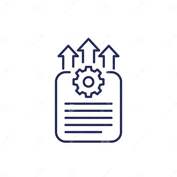 Export Technical Data Line Icon Stock Vector - Illustration of info ...