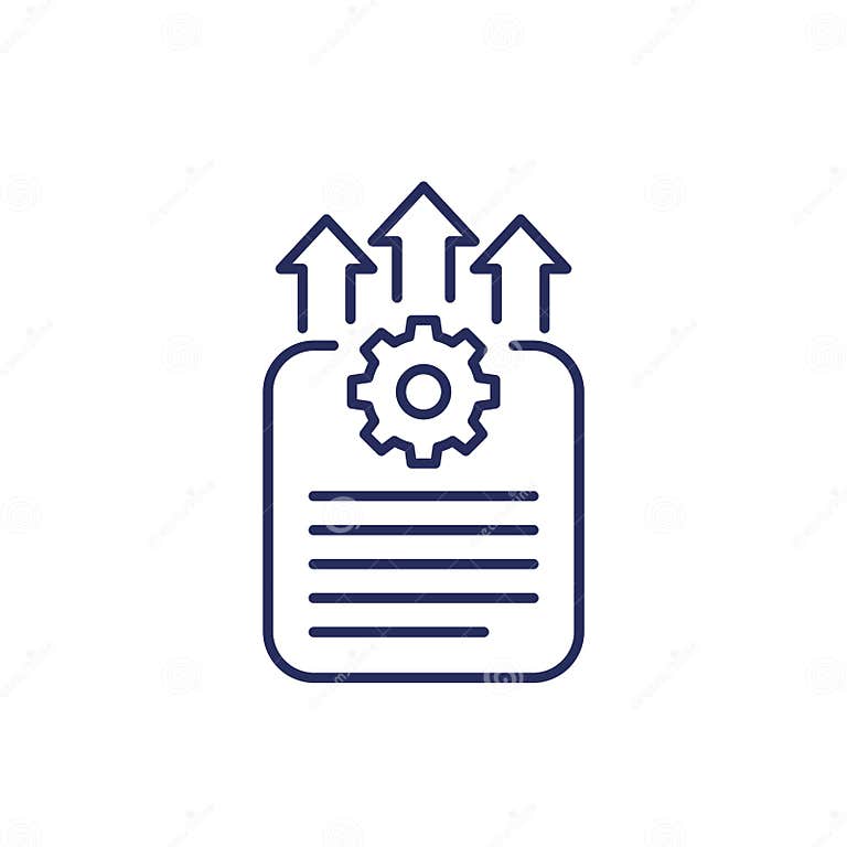 Export Technical Data Line Icon Stock Vector - Illustration of info, information: 285829682