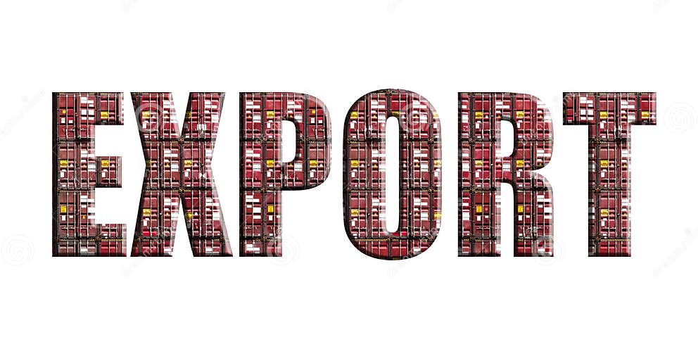 Export Text Forming on Colourful Stack Pattern Stock Image - Image of ...