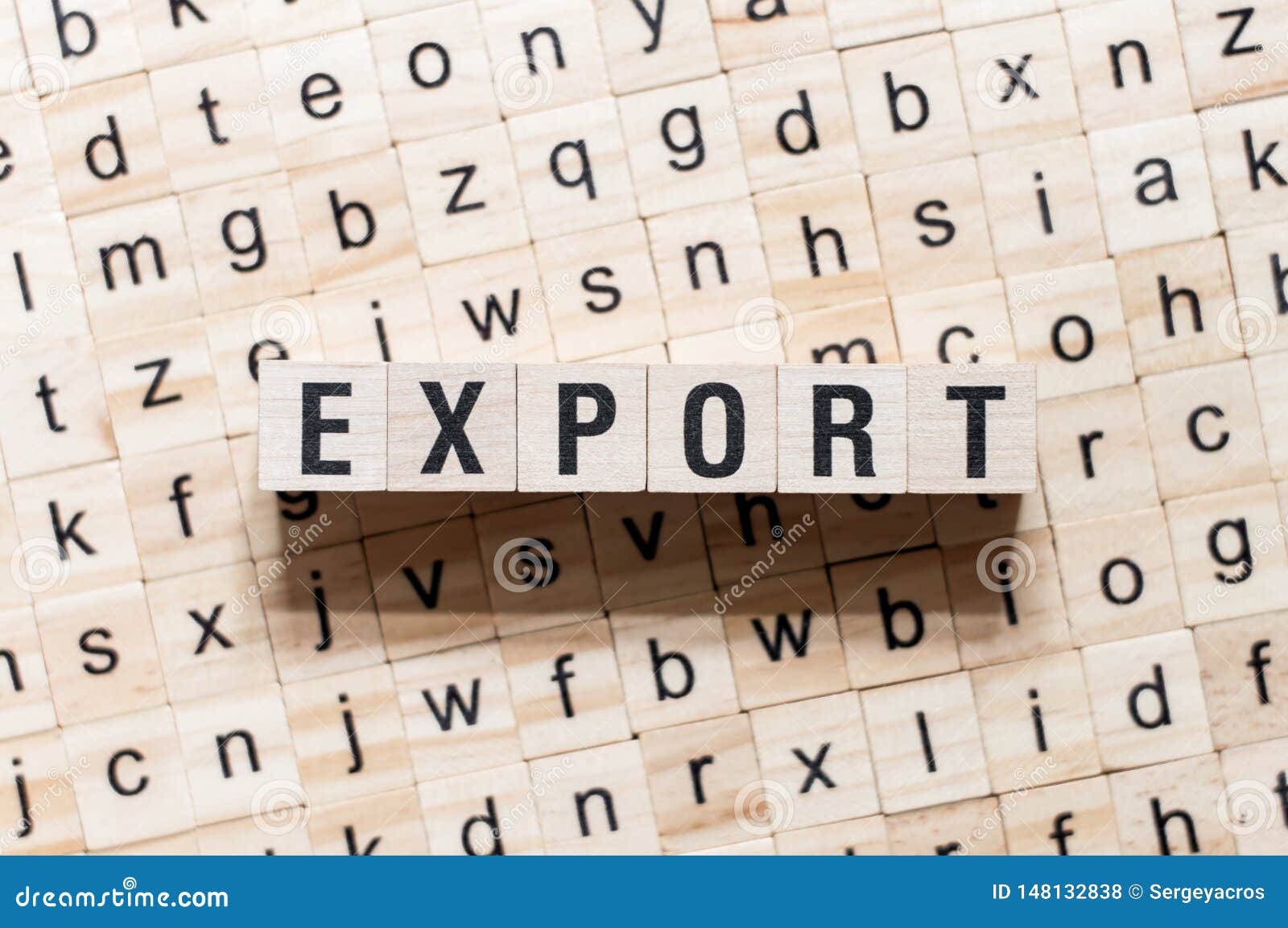 Export Word Concept on Cubes Stock Photo - Image of equality, analysis ...