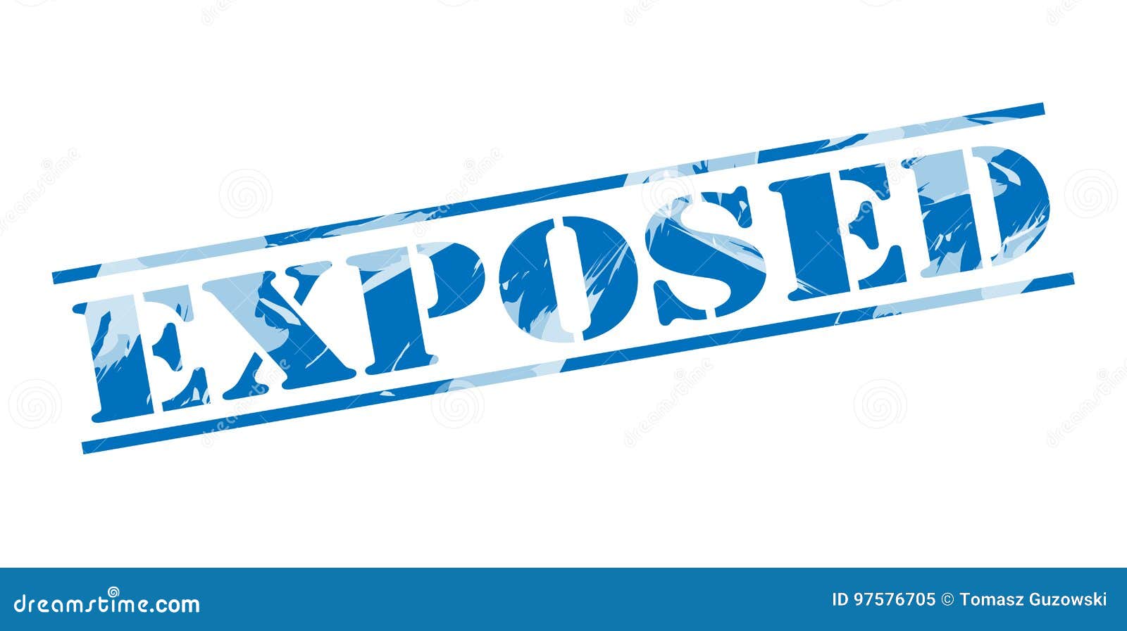 Exposed blue stamp stock illustration. Illustration of symbol - 97576705