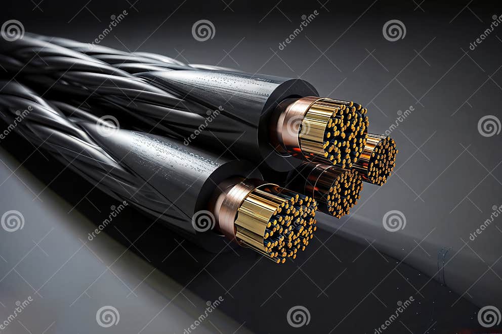 Exposed Conductors in Complex Power Cable Structure, Generative Ai ...