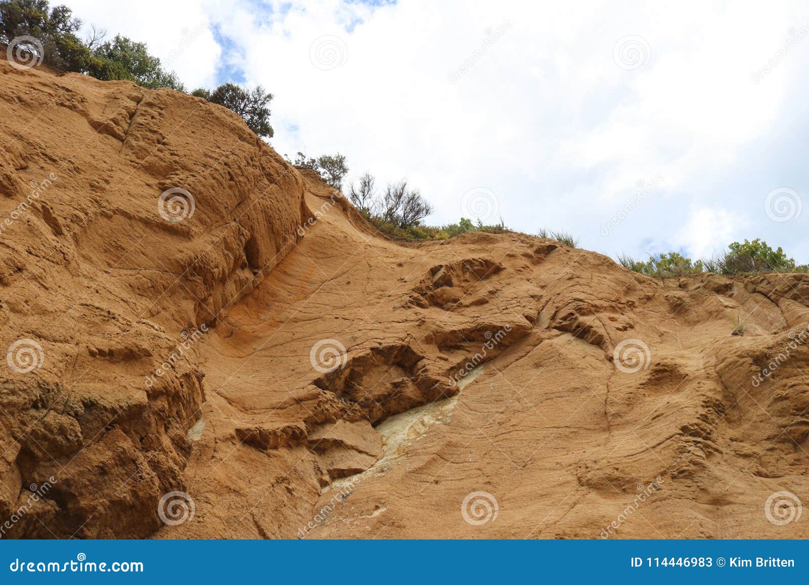 Exposed Cliff Face of a Bluff Stock Image - Image of edge, eroding ...