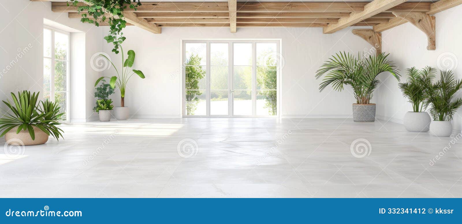 Exposed Rafters Showcase Interior Structural Design of Vaulted Roof ...