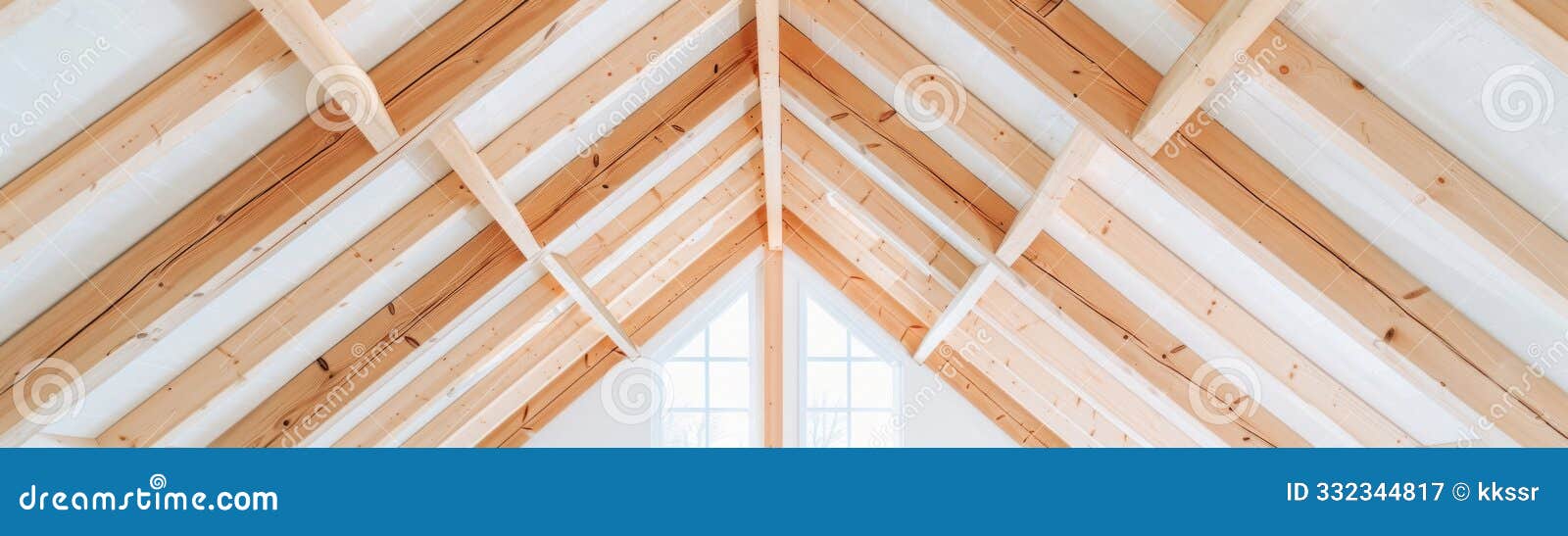 Exposed Rafters Showcase Interior Structural Design in Vaulted Roof ...