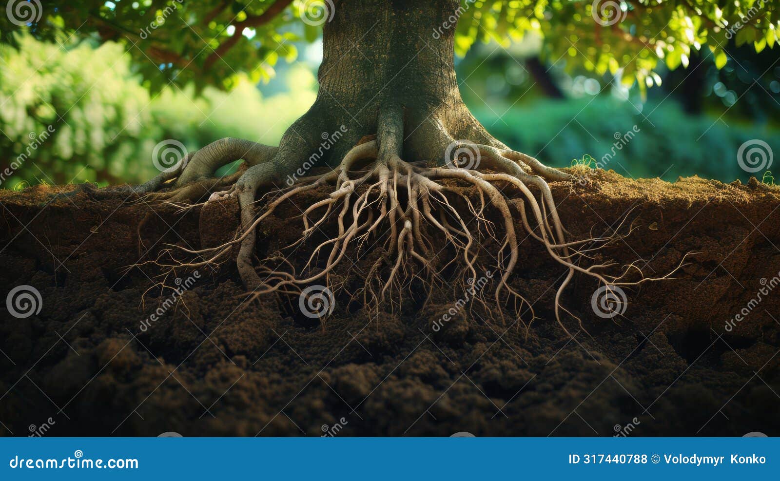 Exposed Tree Roots in Sunlight Stock Photo - Image of nature, flora ...