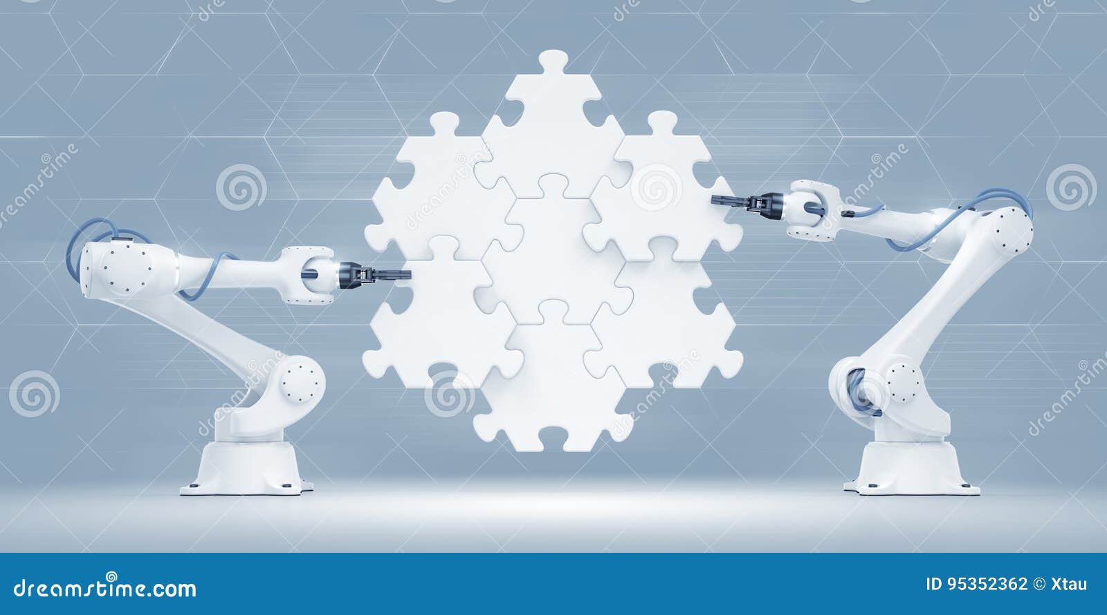 Exposition D'action Des Robots Manipulateurs Illustration Stock ...