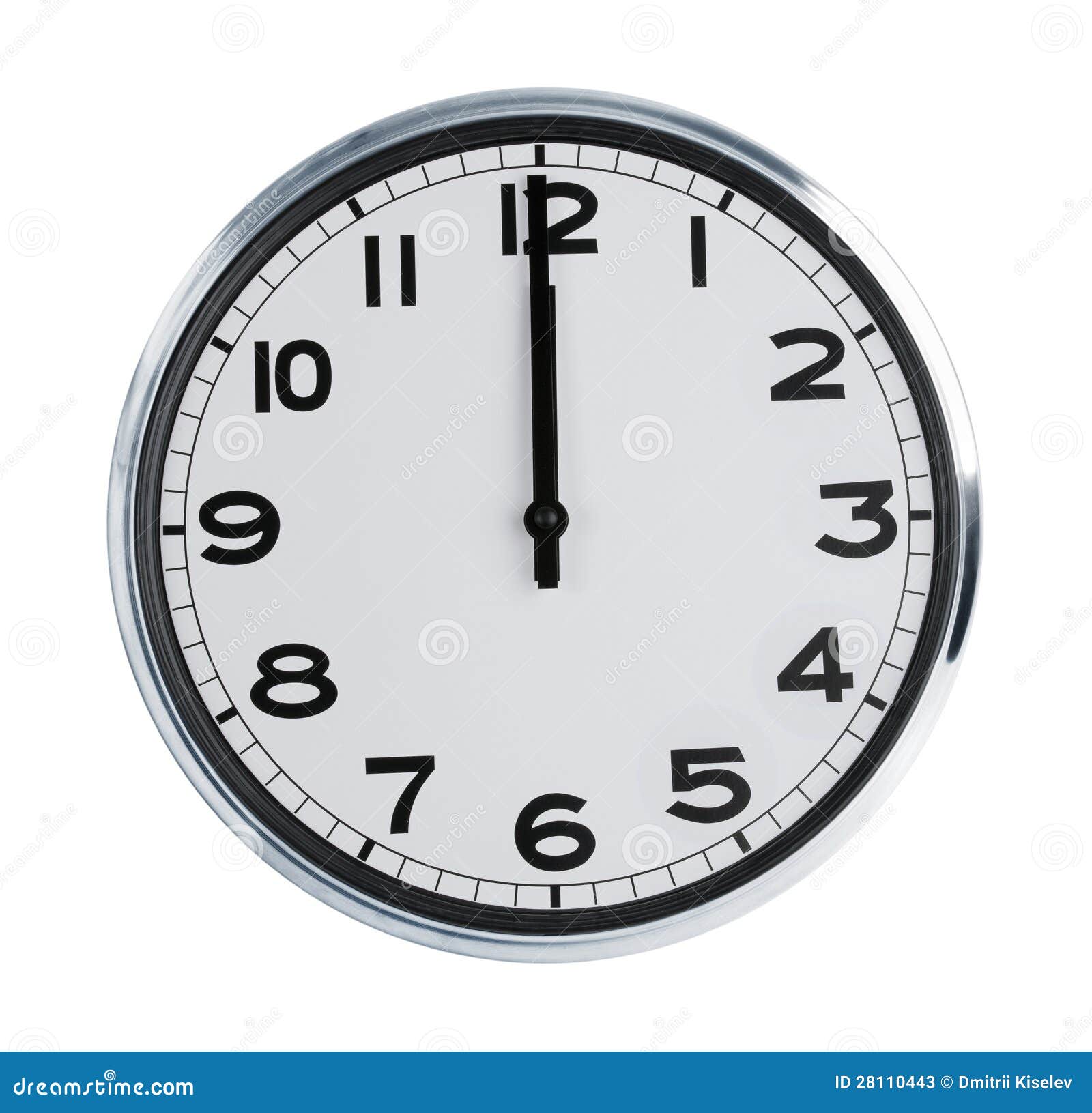 Exposition D'horloge Murale Les Douze Heures Image stock - Image du ...