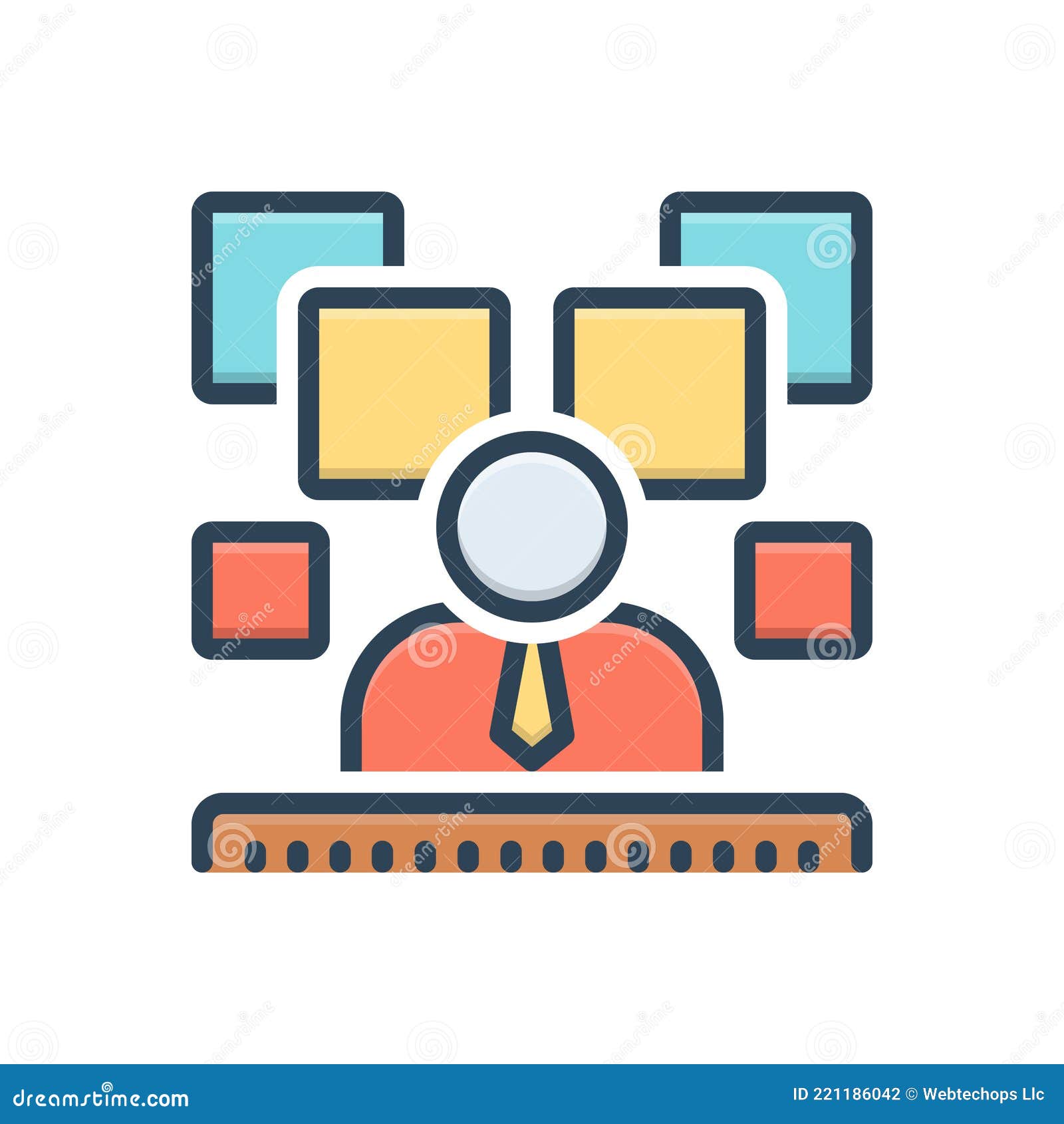Color Illustration Icon for Expositor, Descriptor and Narrator Stock ...