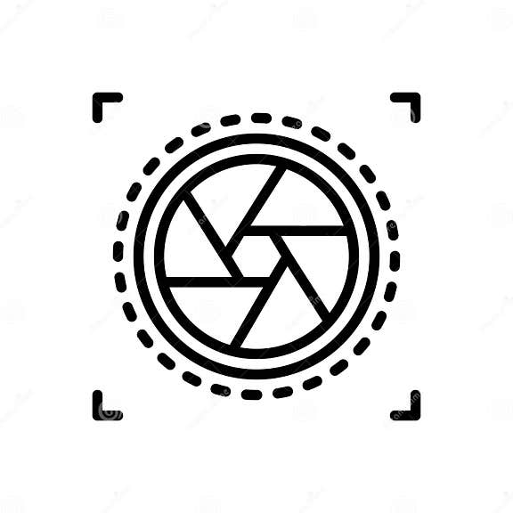 Black Line Icon for Exposure, Camera and Contrast Stock Vector ...