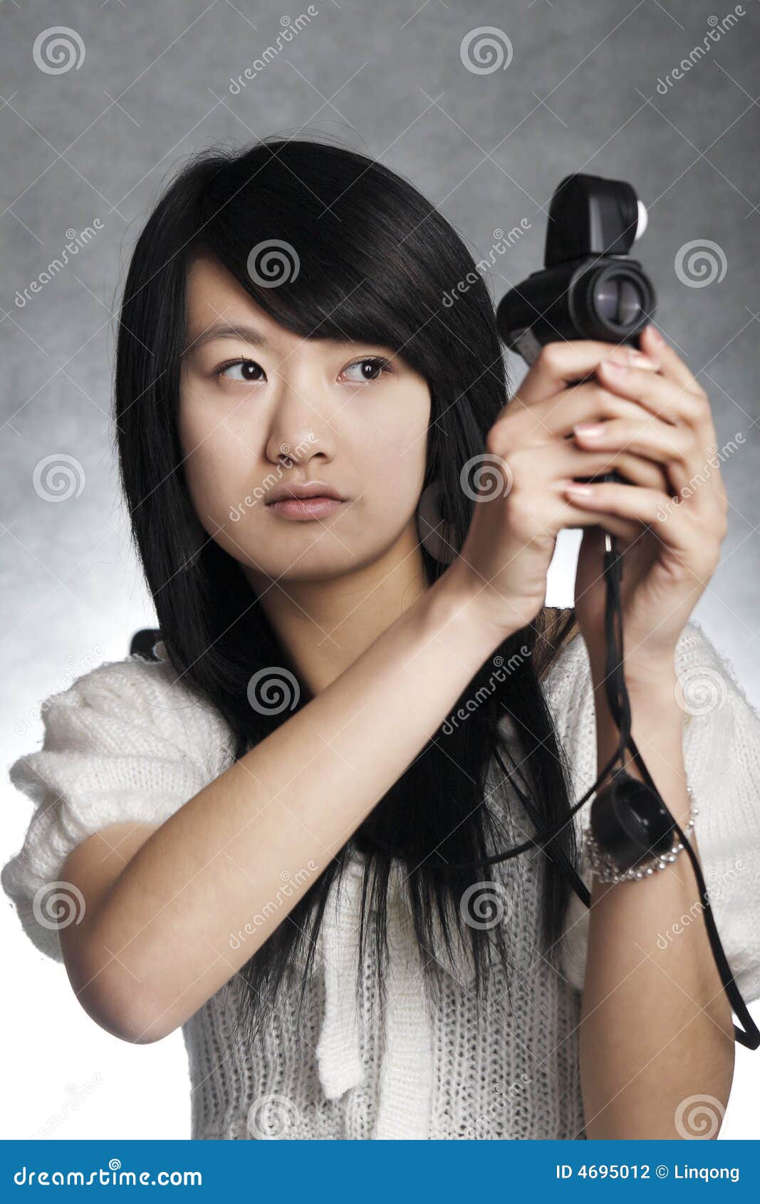 Exposure Metering with the Girls. Stock Photo - Image of portrait, cool ...