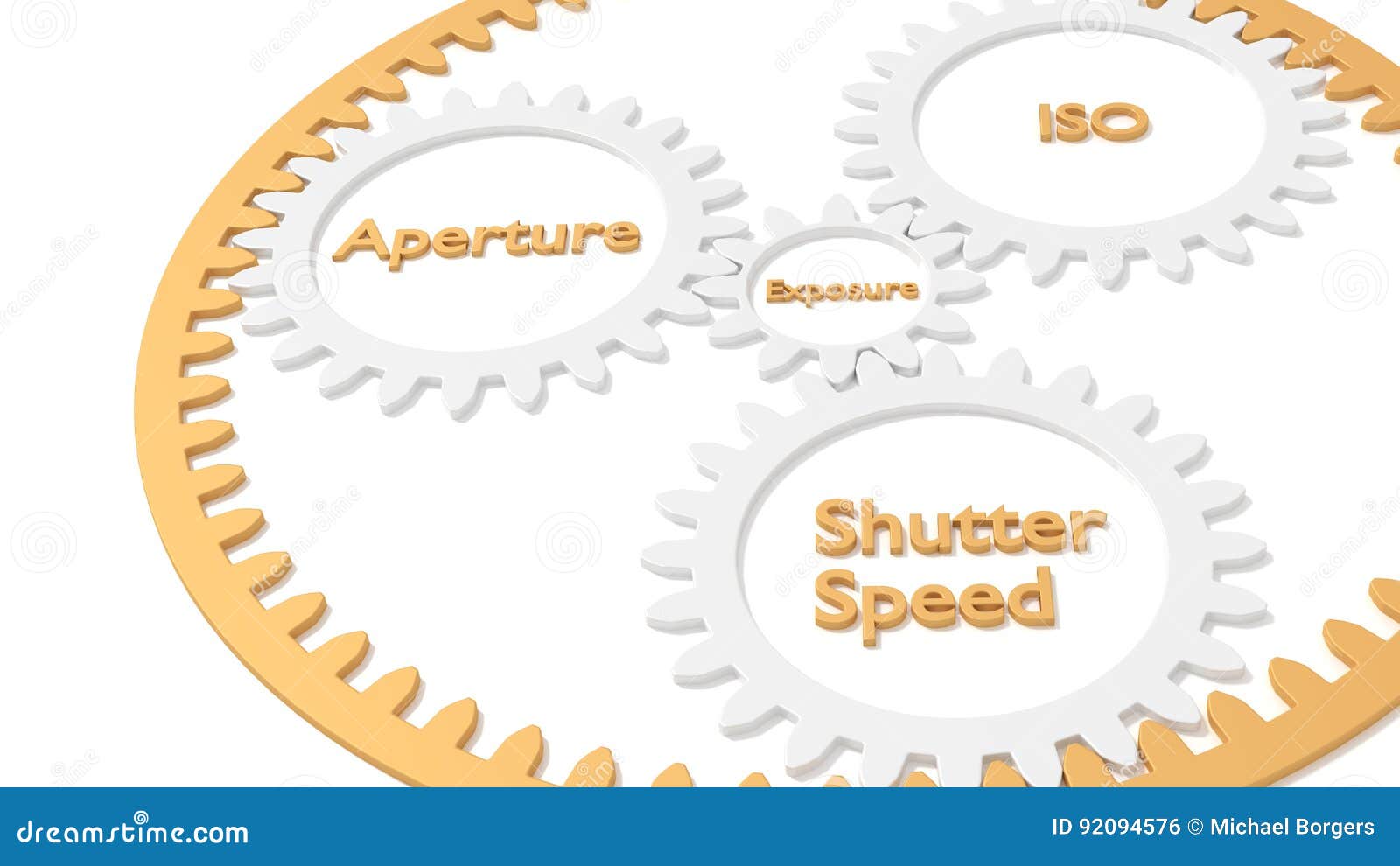 Exposure Triangle Planetary Gear Concept Illustration Stock ...