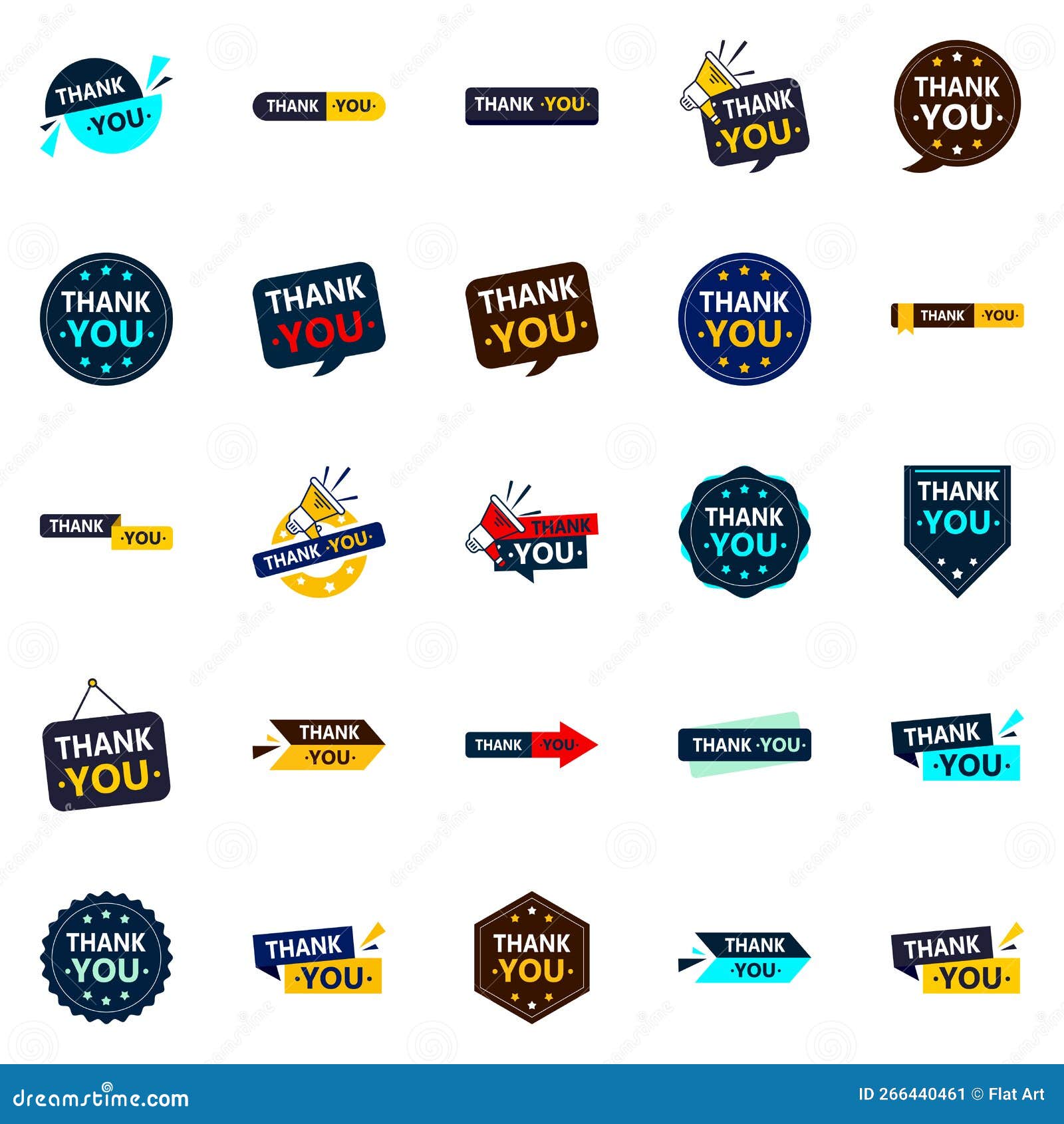 Exprese Su Gratitud Con 25 Iconos Vectoriales Gracias Ilustración del ...