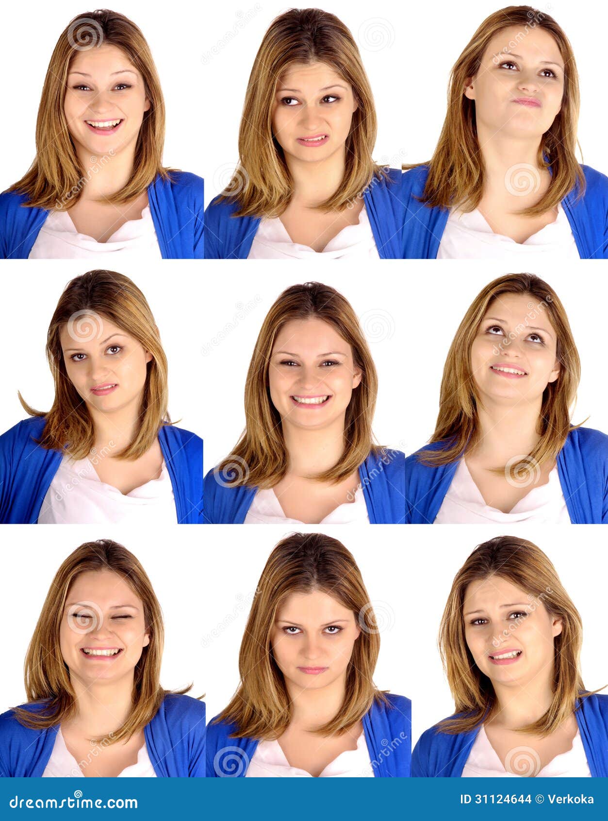 Expresiones foto de archivo. Imagen de mirando, hermoso - 31124644