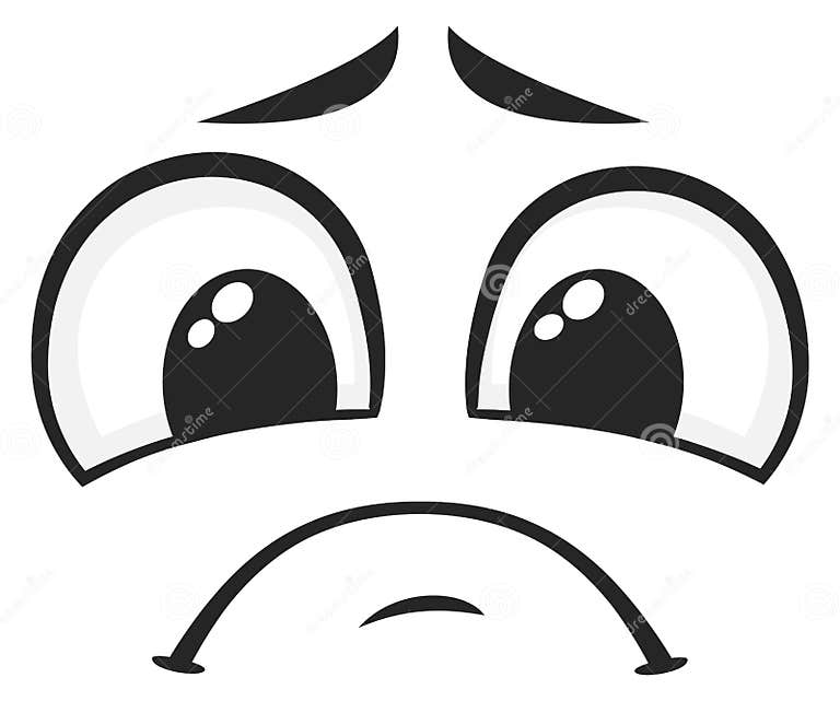 Expresión De Cara Triste. Emoji Infeliz. Emoción De Dibujos Animados ... Expresión De Cara Triste. Emoji Infeliz. Emoción De Dibujos Animados ...