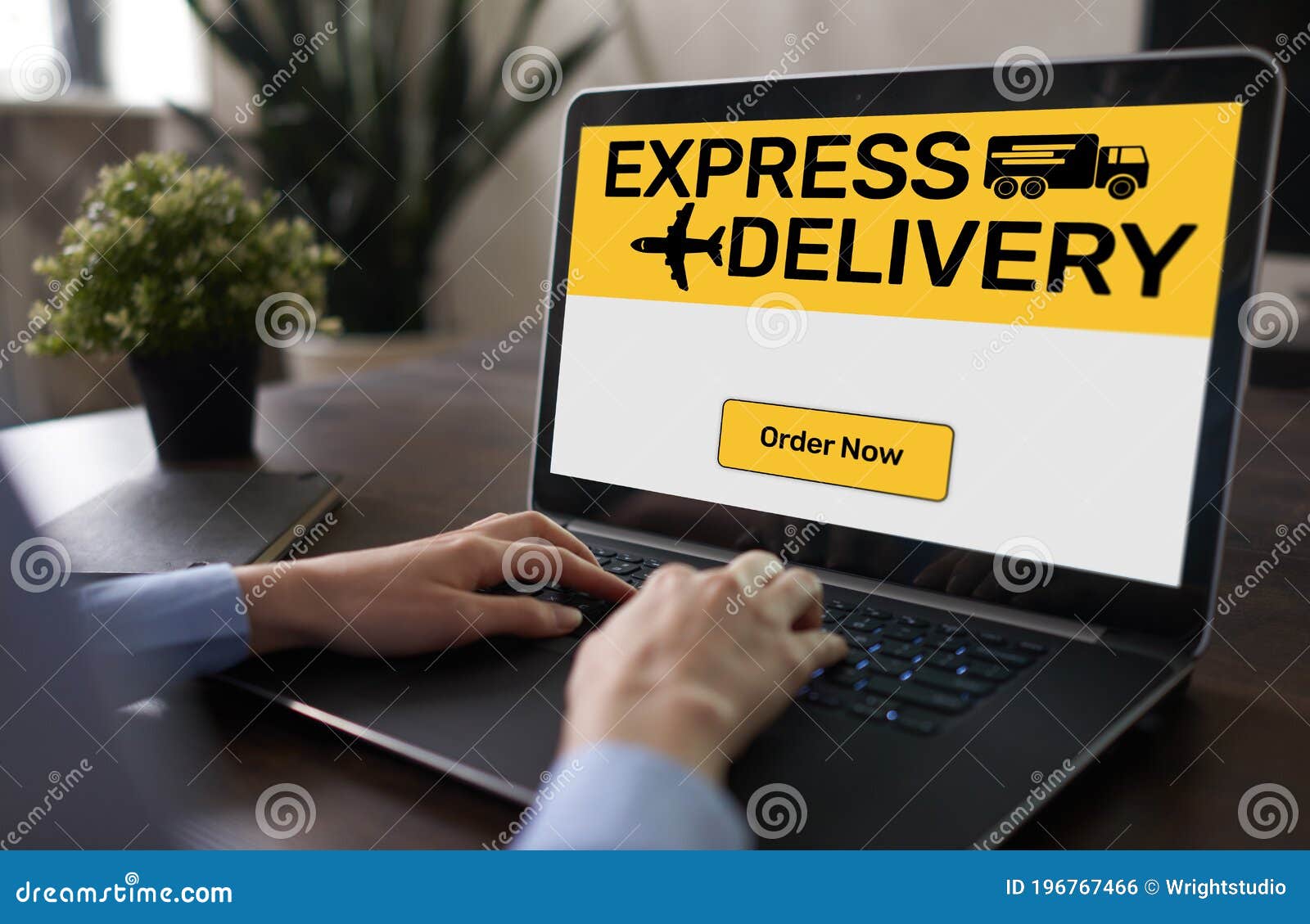 Express Delivery Form on Screen, Transportation and Logistic Concept ...