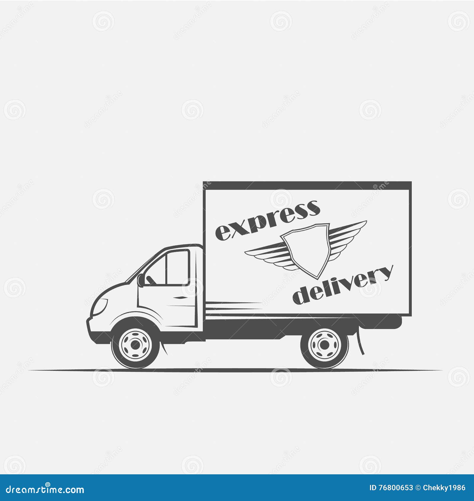 Express Delivery, Freight Car Stock Vector - Illustration of blank ...