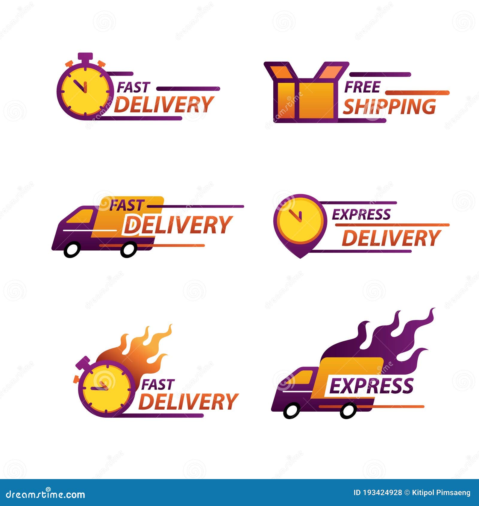 Express Delivery Icon for Apps and Website. Delivery Concept Stock ...