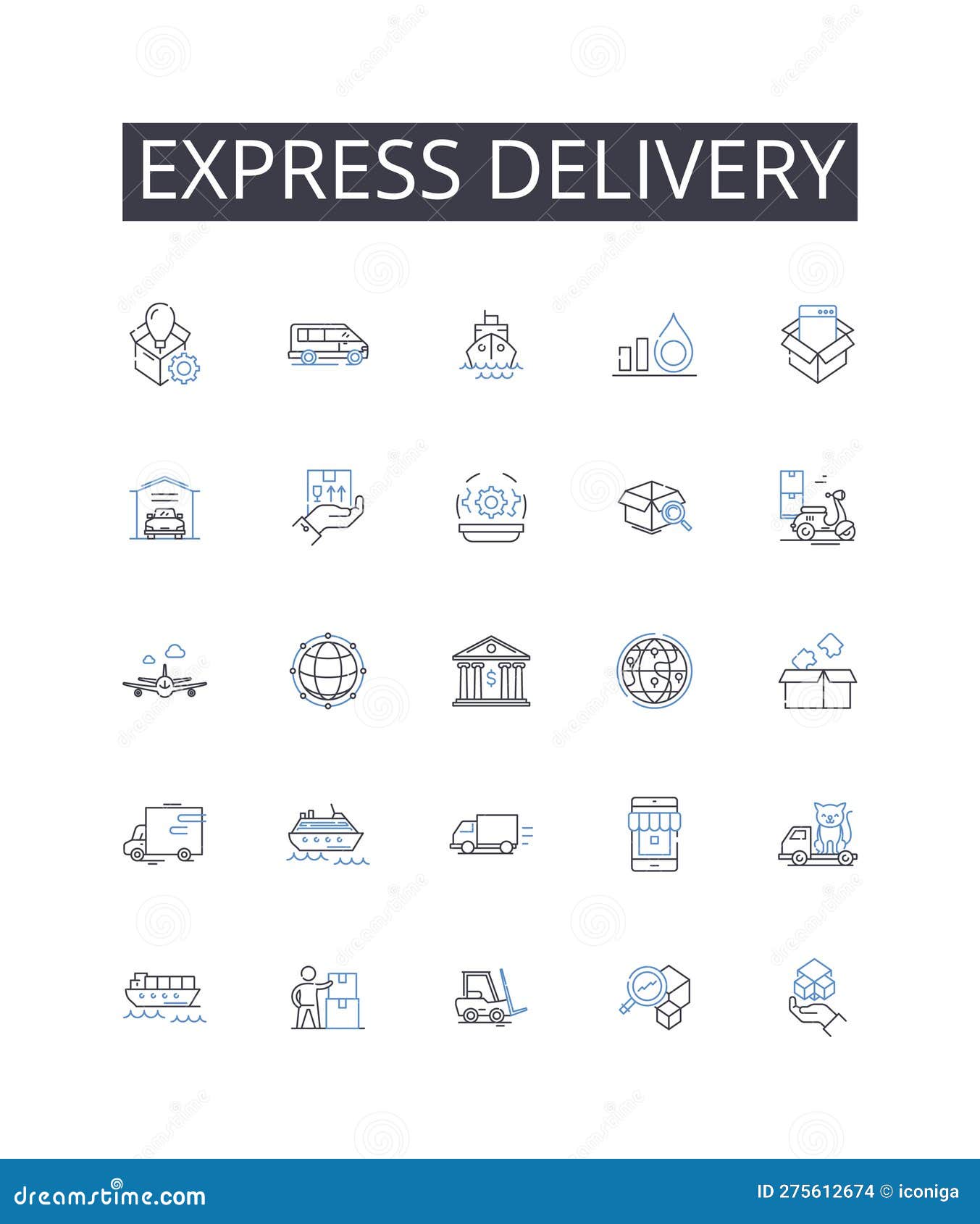 Agile Transporter Line Icons Collection. Efficiency, Speed, Innovation ... Agile Transporter Line Icons Collection. Efficiency, Speed, Innovation ...