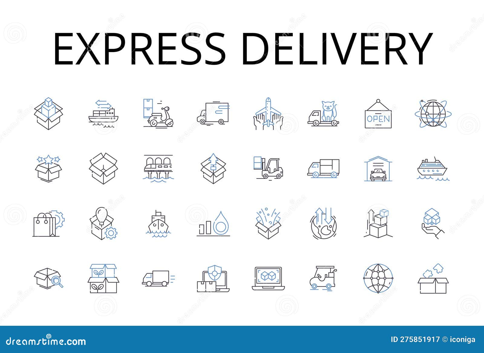 Agile Transporter Line Icons Collection. Efficiency, Speed, Innovation ... Agile Transporter Line Icons Collection. Efficiency, Speed, Innovation ...