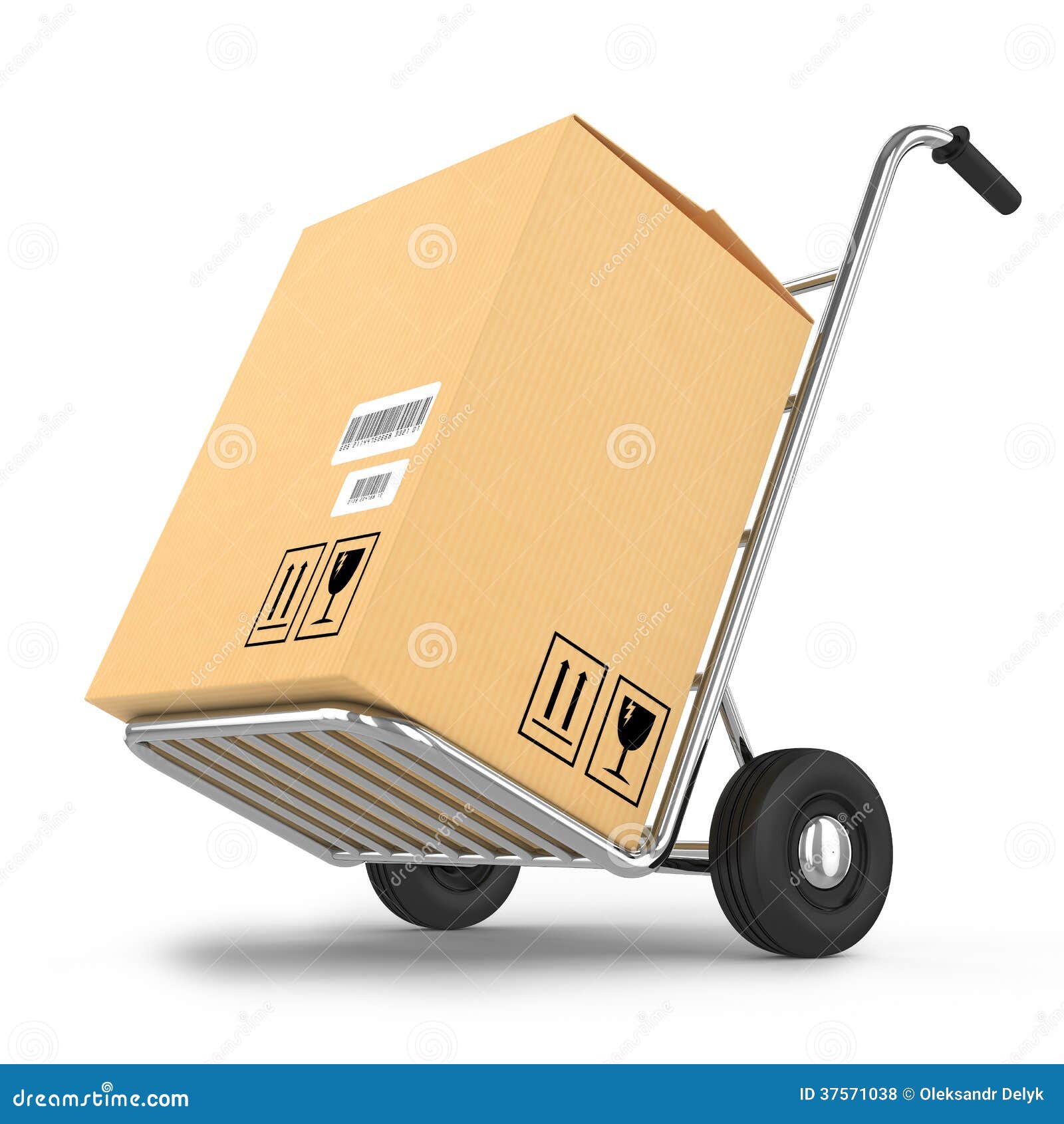Express Delivery Package On A Cart Royalty-Free Stock Image ...