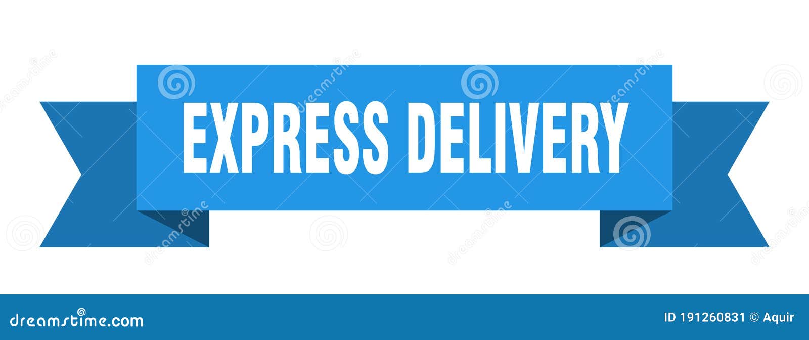 Express delivery ribbon. stock vector. Illustration of graphic - 191260831
