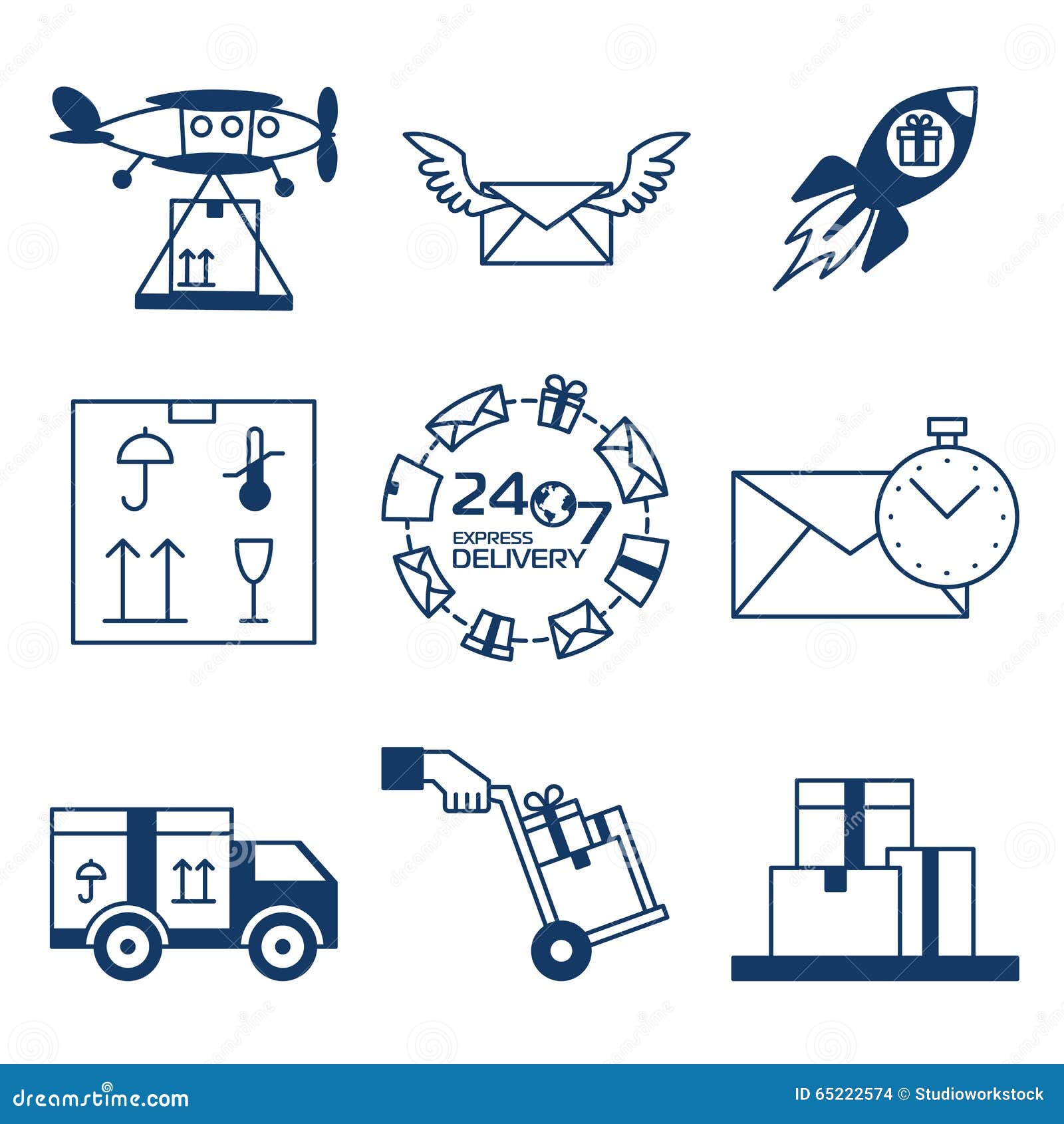 Express Delivery Symbols. Worldwide Shipping. Stock Vector ...