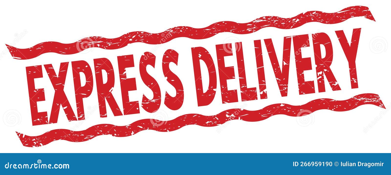 EXPRESS DELIVERY Text on Red Lines Stamp Sign Stock Illustration ...