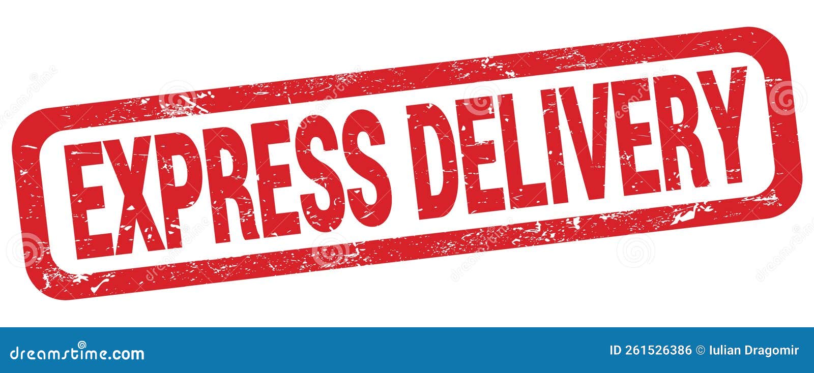 EXPRESS DELIVERY Text Written on Red Rectangle Stamp Stock Illustration ...