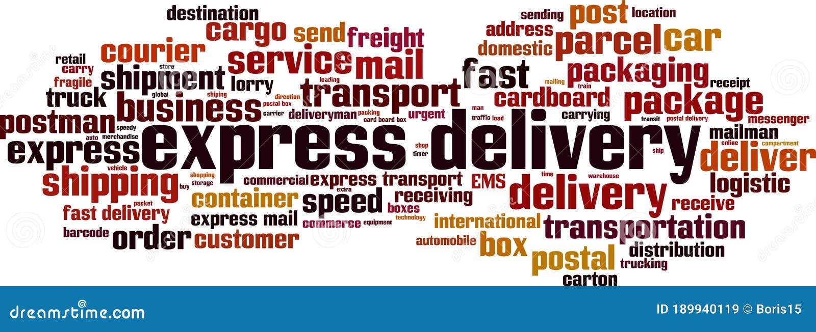 Express Delivery Word Cloud Stock Vector - Illustration of cloud ...