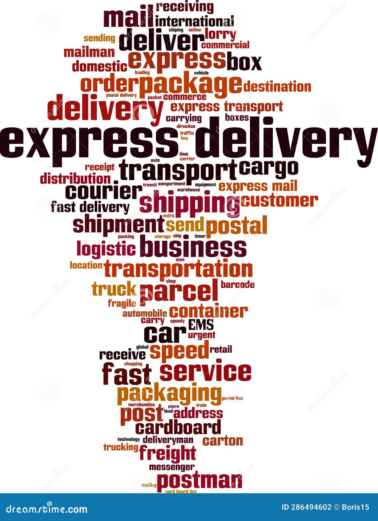 Express Delivery Word Cloud Stock Vector - Illustration of package ...