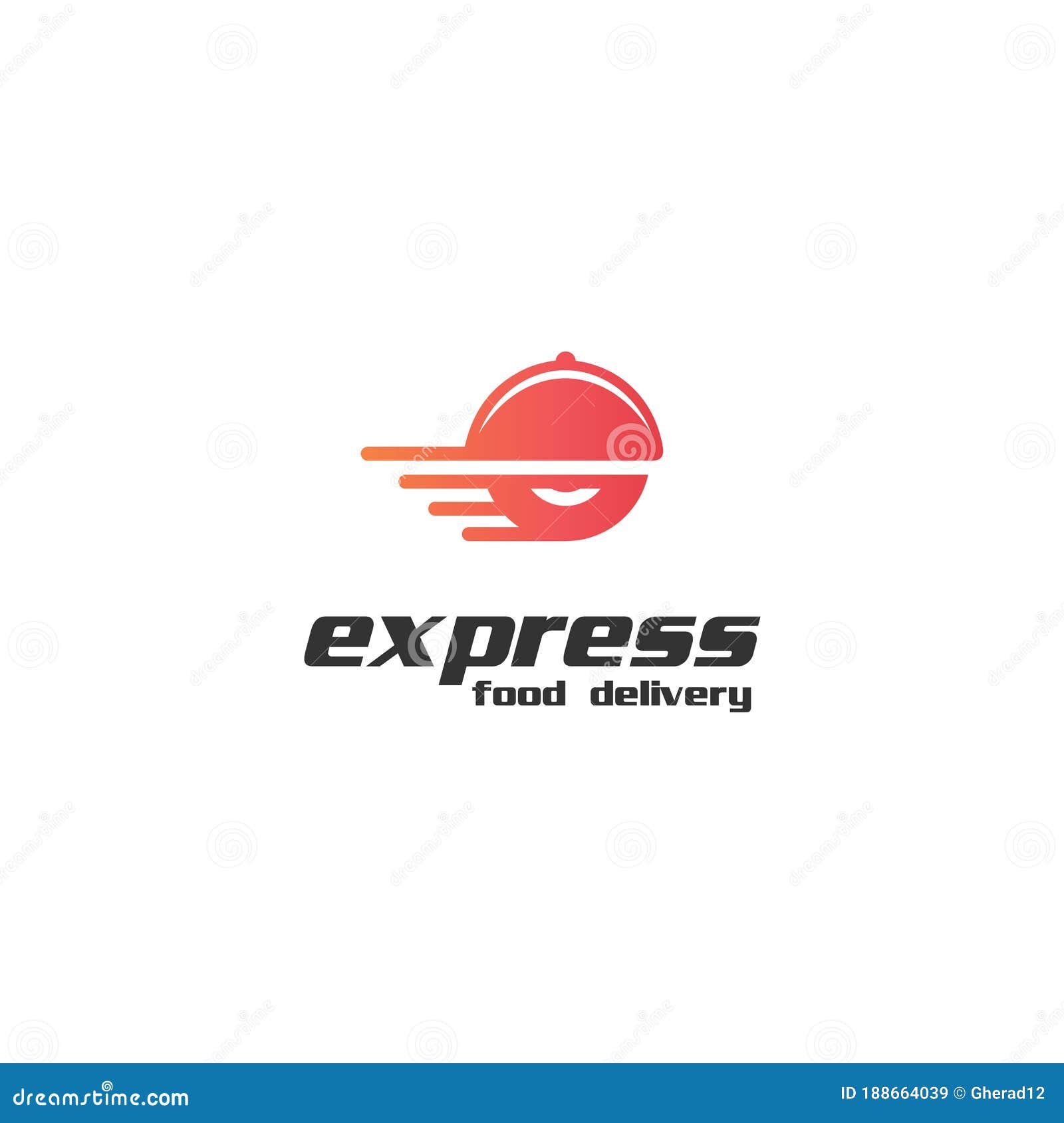 Express food delivery logo stock illustration. Illustration of isolated ...