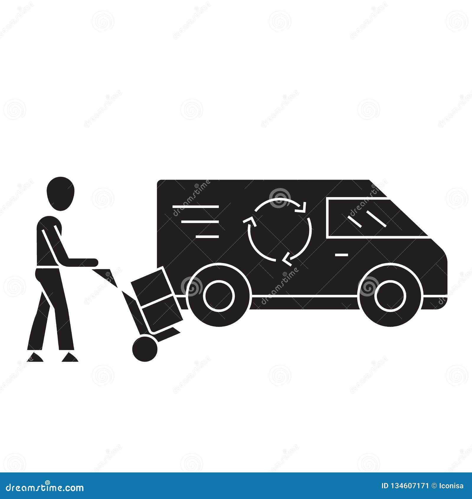 Express Freight Loading Black Vector Concept Icon. Express Freight ...