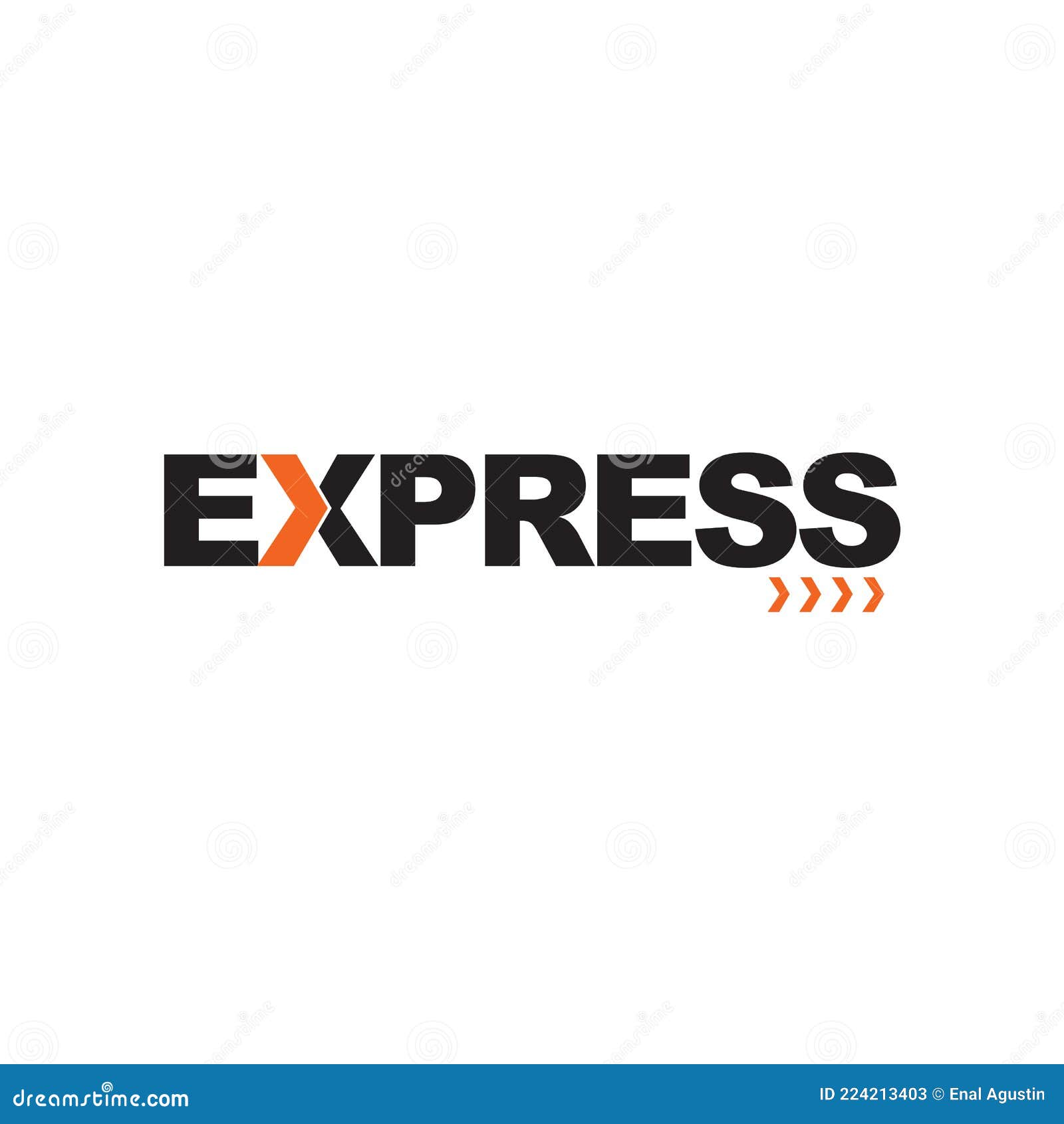 Express Logistic Text Logo Design Template Stock Vector - Illustration ...