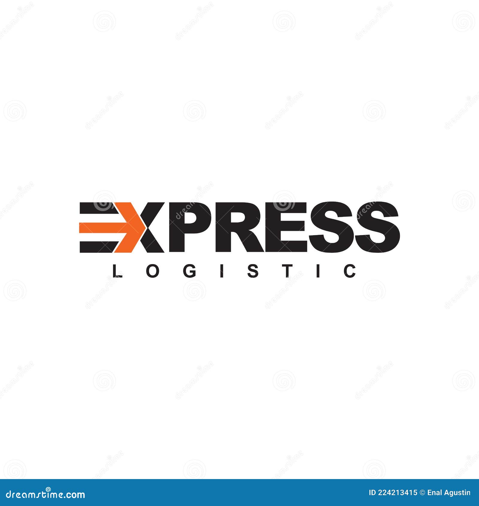 Express Logistic Text Logo Design Template Stock Vector - Illustration ...