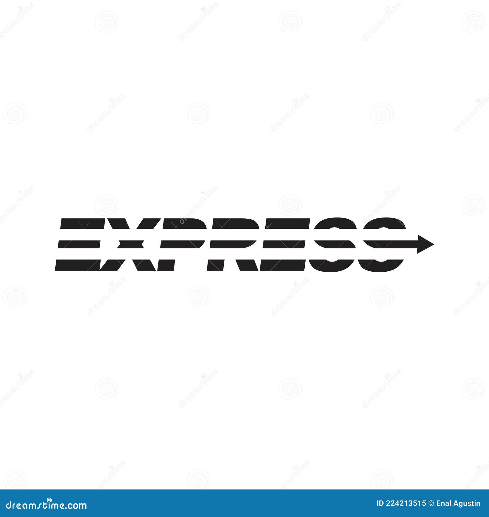 Express Logistic Text Logo Design Template Stock Vector - Illustration ...