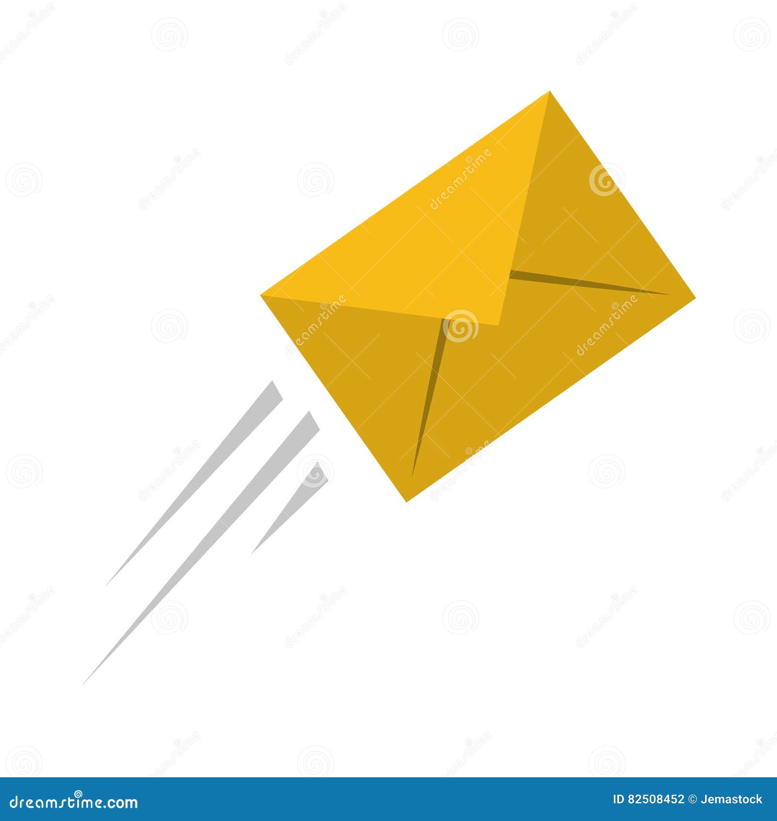 Express Mail Email Envelope Flying Stock Vector - Illustration of paper ...