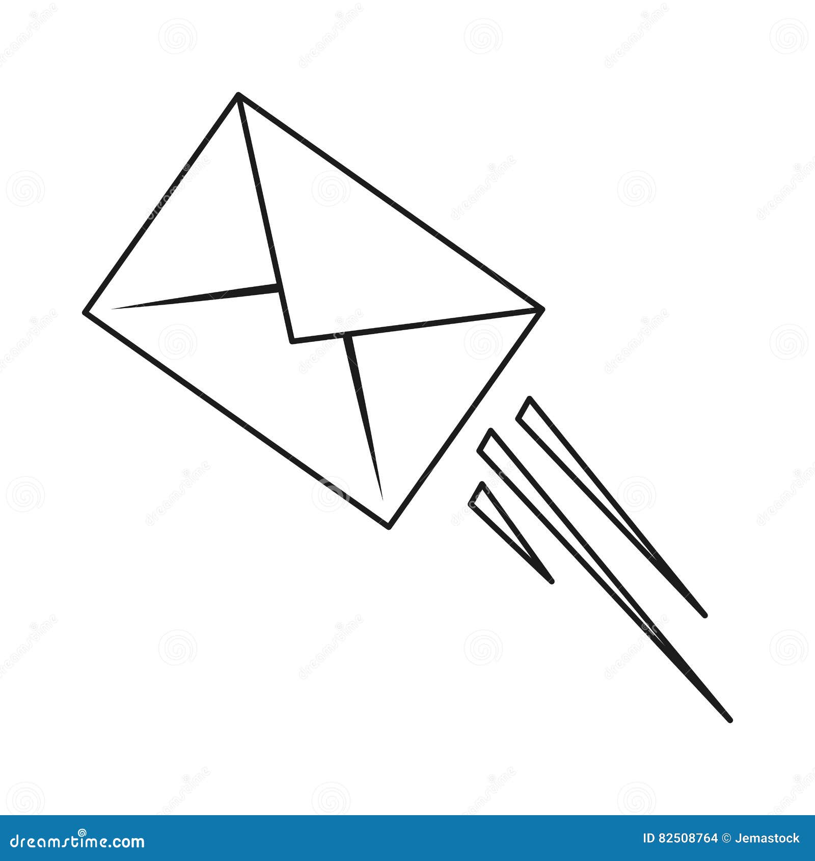 Express Mail Email Envelope Outline Stock Vector - Illustration of ...