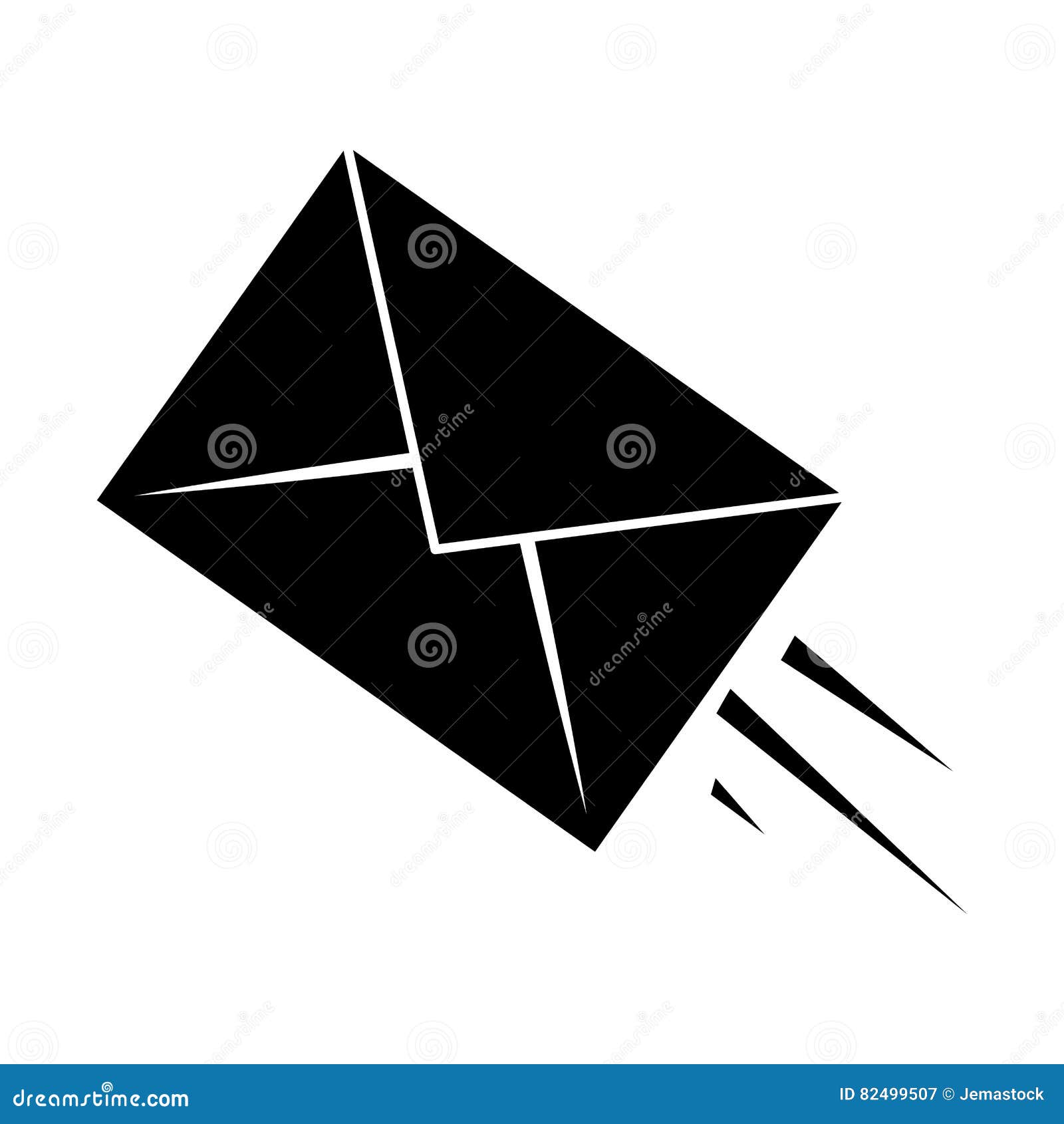 Express Mail Email Envelope Pictogram Stock Vector - Illustration of ...