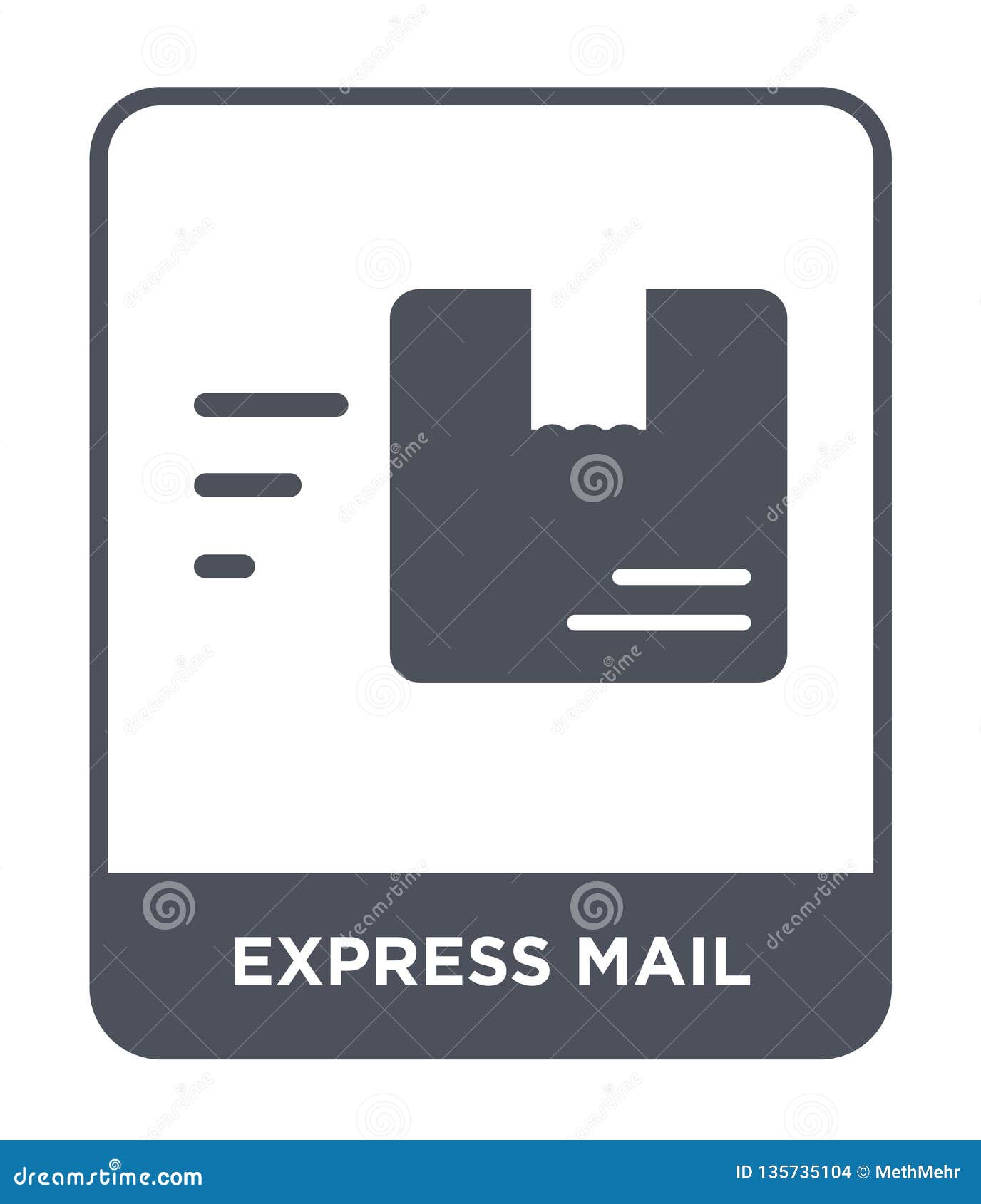 Express Mail Icon in Trendy Design Style. Express Mail Icon Isolated on ...