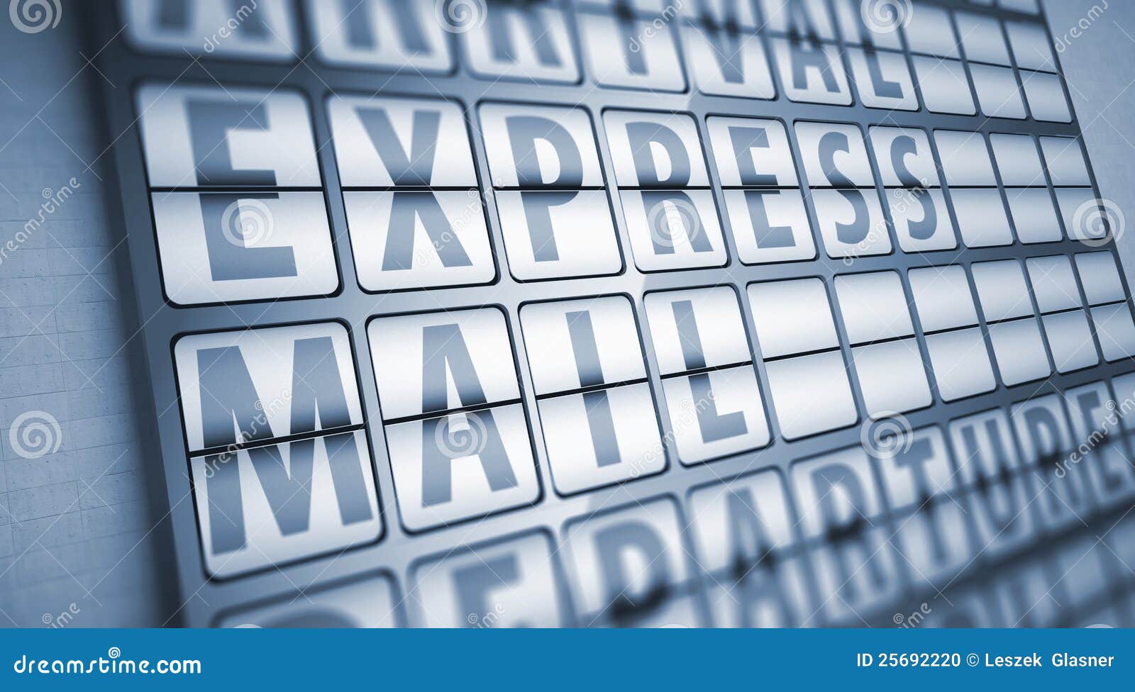 Express Mail Information on Display Board Stock Illustration ...