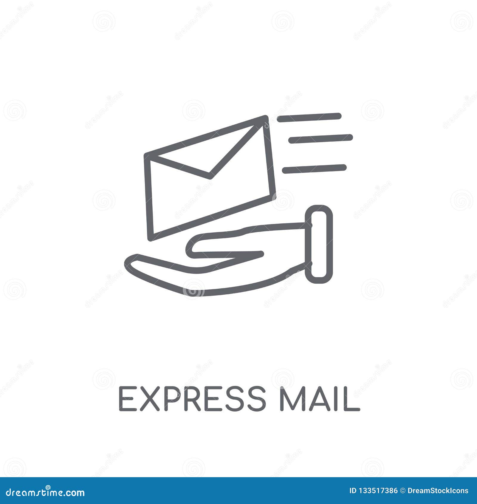 Express Mail Linear Icon. Modern Outline Express Mail Logo Conce Stock ...